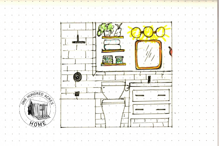 Modern Classic Small Bathroom Design & Planning - One Hundred Acres Home